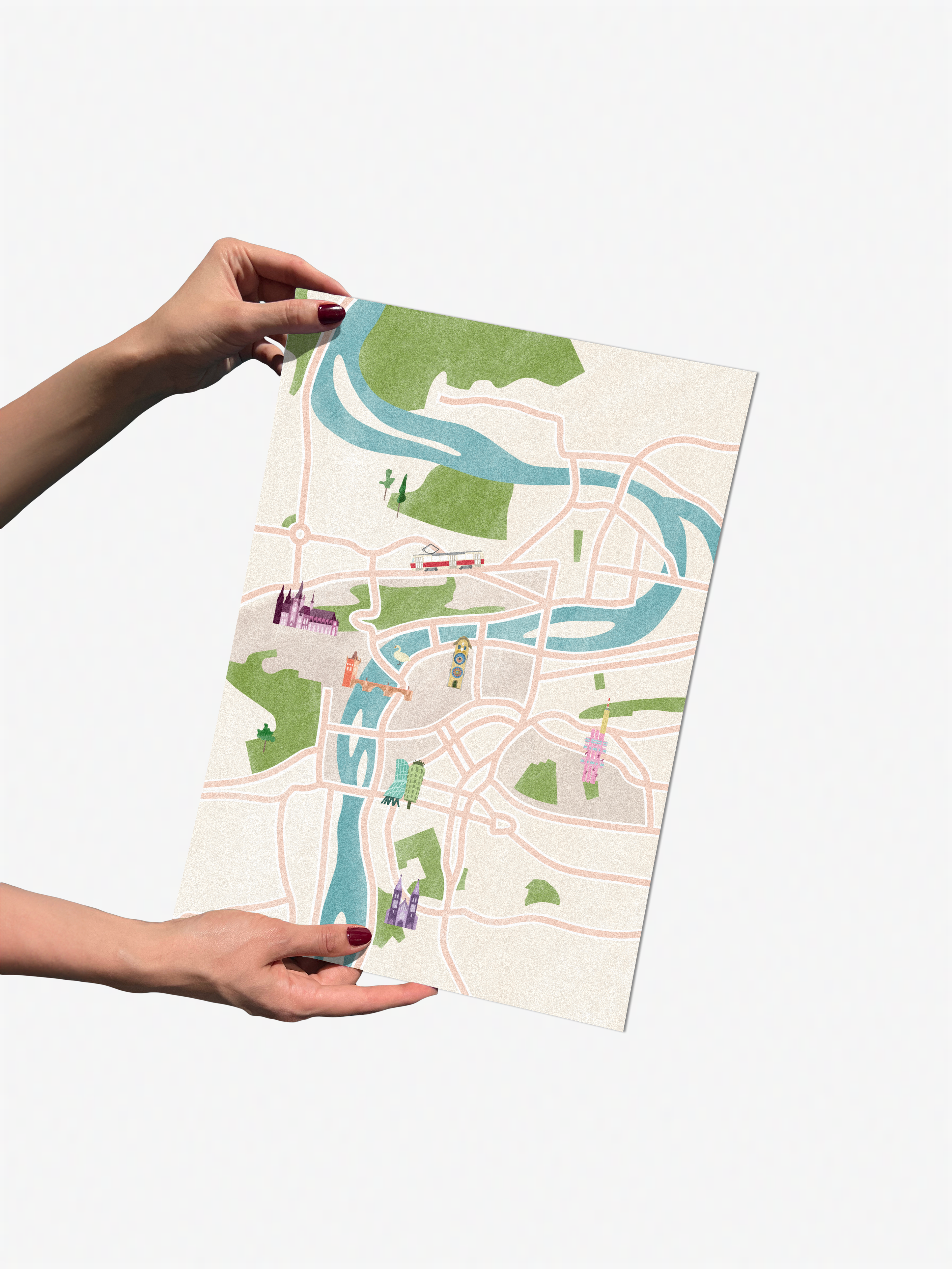 Poster Map of Prague, A3 – Bendox Bookshop